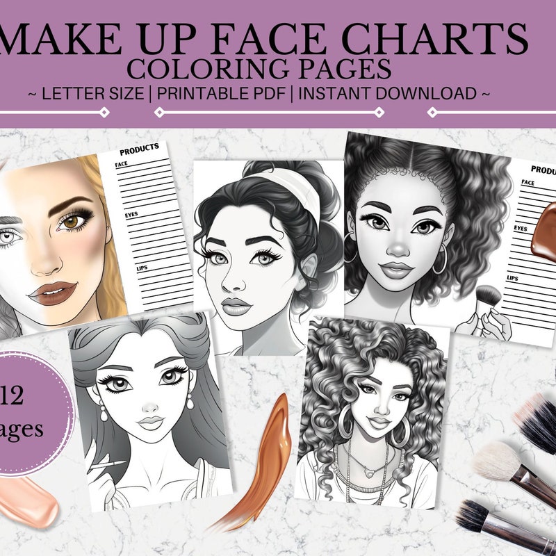 Make up Practice Sheets - Etsy
