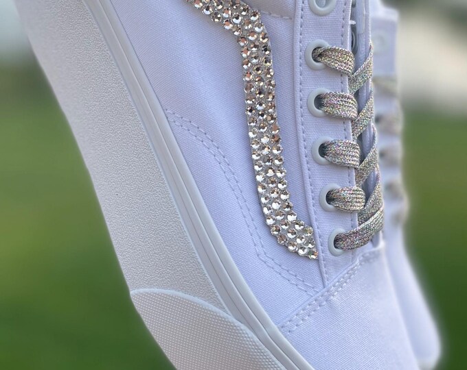 Old Skool Vans W/ Rhinestone - Etsy