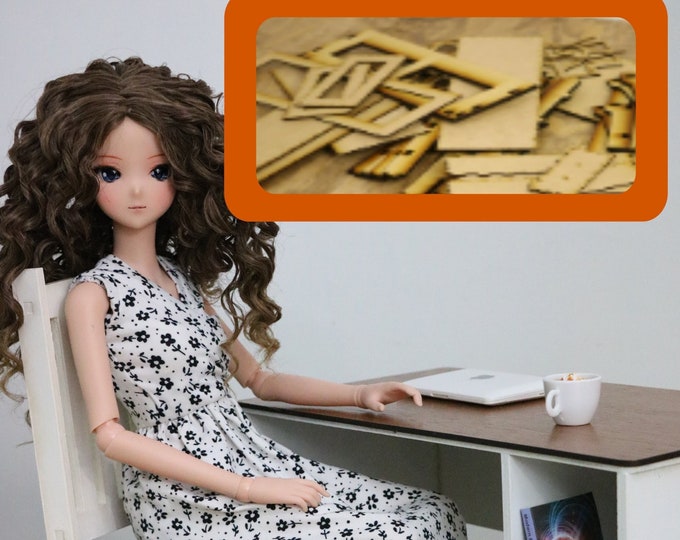 1:3 Scale Doll Desk DIY Kit | 1/3 Scale Doll Furniture | BJD Desk | SD ...