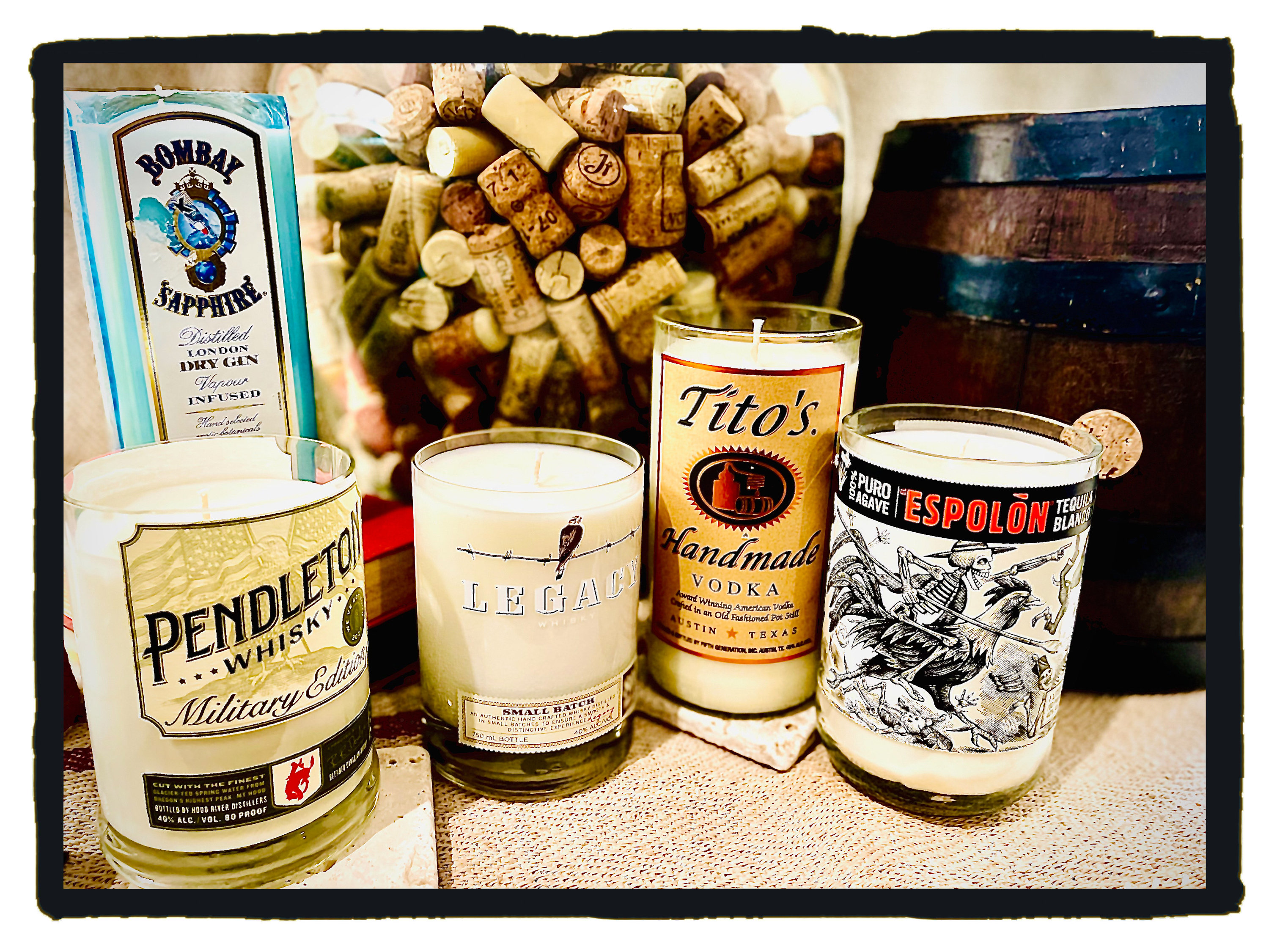 Grande | Liquor Bottle Candle (upcycled Bottle Soy Wax Candles) - Etsy