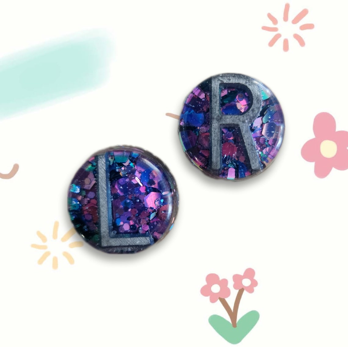 Small Round Xray Markers Color Shift Purple/teal - Etsy
