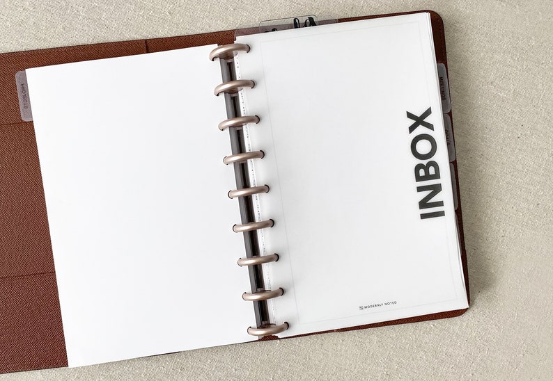 Inbox Planner Dashboard HALF LETTER Size Minimalist Design - Etsy