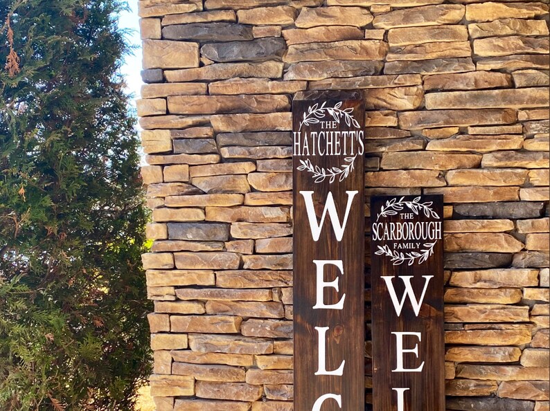 Vertical Welcome Sign | Etsy
