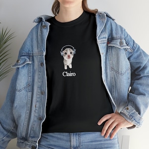 Clairo Cat T Shirt Fan Merch Cute Cat Listening to Music Funny Shirt - Etsy