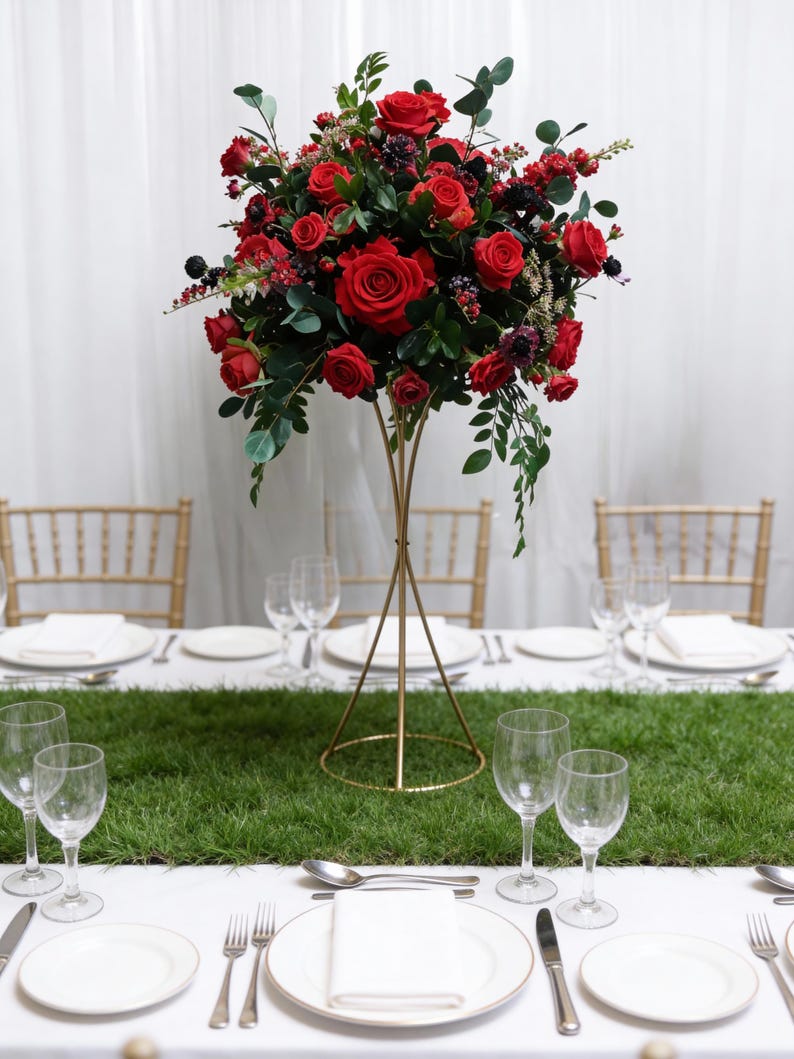 Luxury Pink Rose Flower Arrangement,wedding Table Decor - Etsy