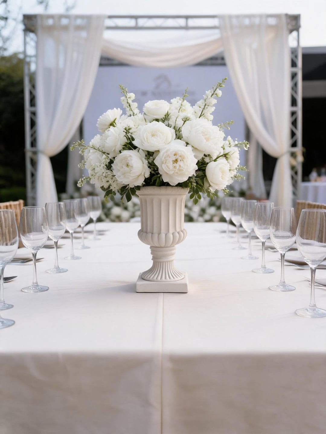 White Peony Flower Ball,wedding Flowers Aisle Arrangement for Table ...