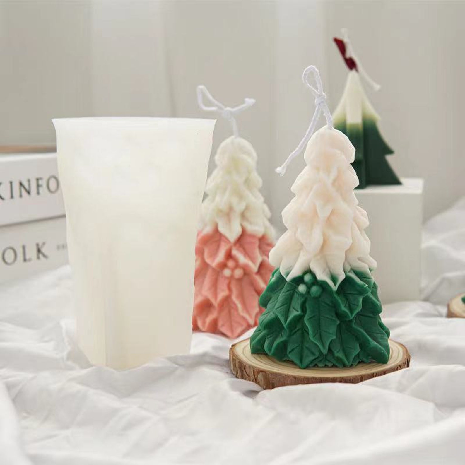 Big Size Christmas Tree Candles Mold Christmas Unique Candle - Etsy