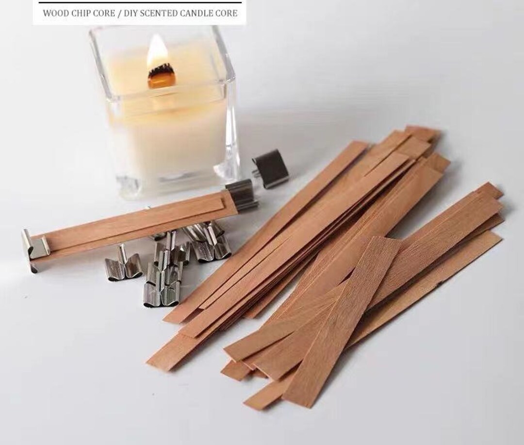 100PC Wood Candle Wick With Clips for Making Soy Candle Cross - Etsy