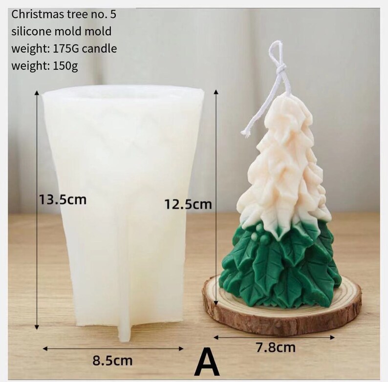Big Size Christmas Tree Candles Mold Christmas Unique Candle - Etsy