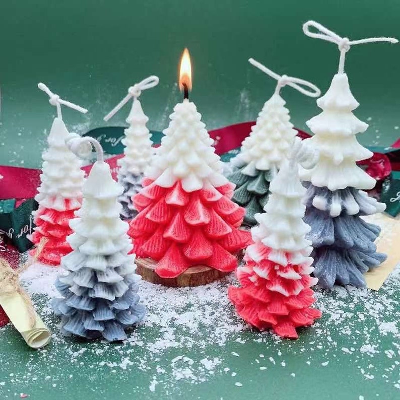 Christmas Tree Candle Mold Silicone Candle Mold Candle Mold - Etsy