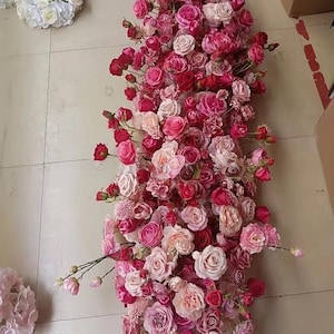 Eucalyptus White Flower Runner,wedding Flowers Row,wedding Aisle Runner ...