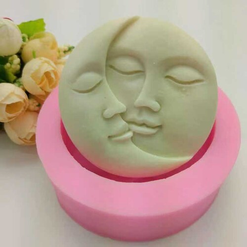 Sun and Moon Face Silicone Mold Chocolate Mold Candle Mold - Etsy