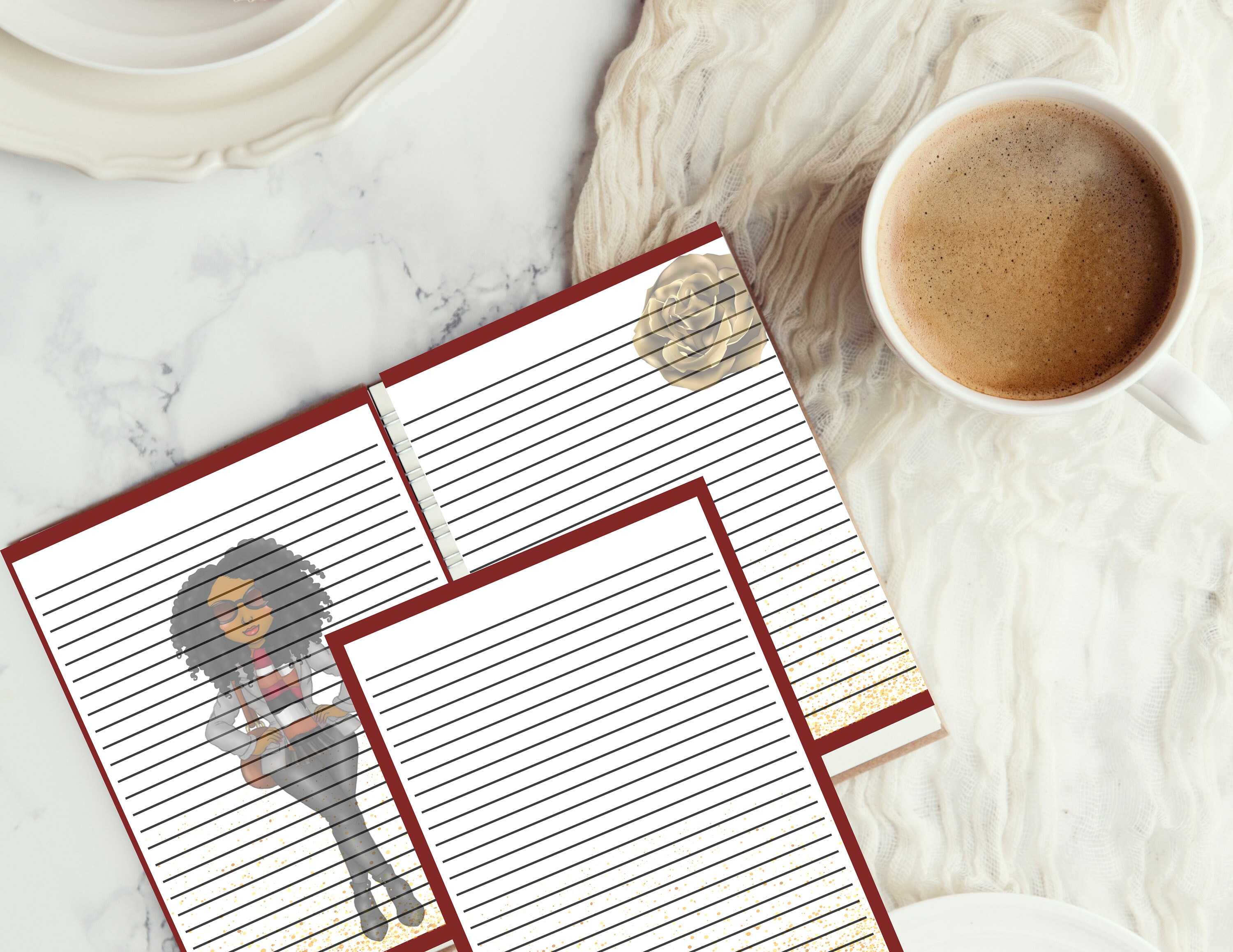 African American I'm Bossy printable Journal Pages - Etsy