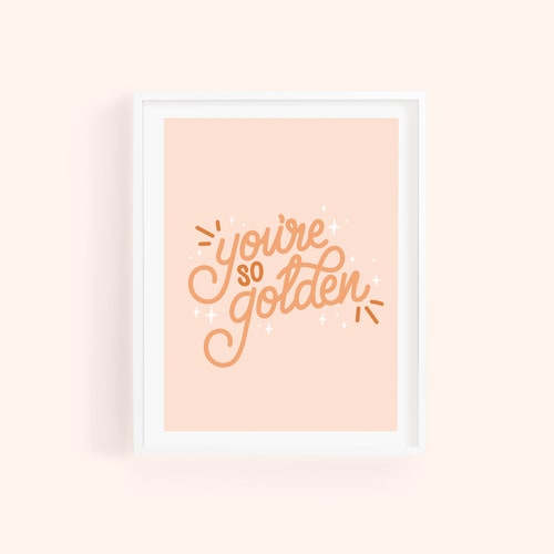 You're so Golden Harry Styles Poster Fine Line Wall Art | Etsy