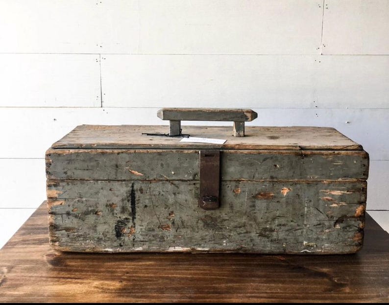 Antique Wooden Toolbox Handmade - Etsy