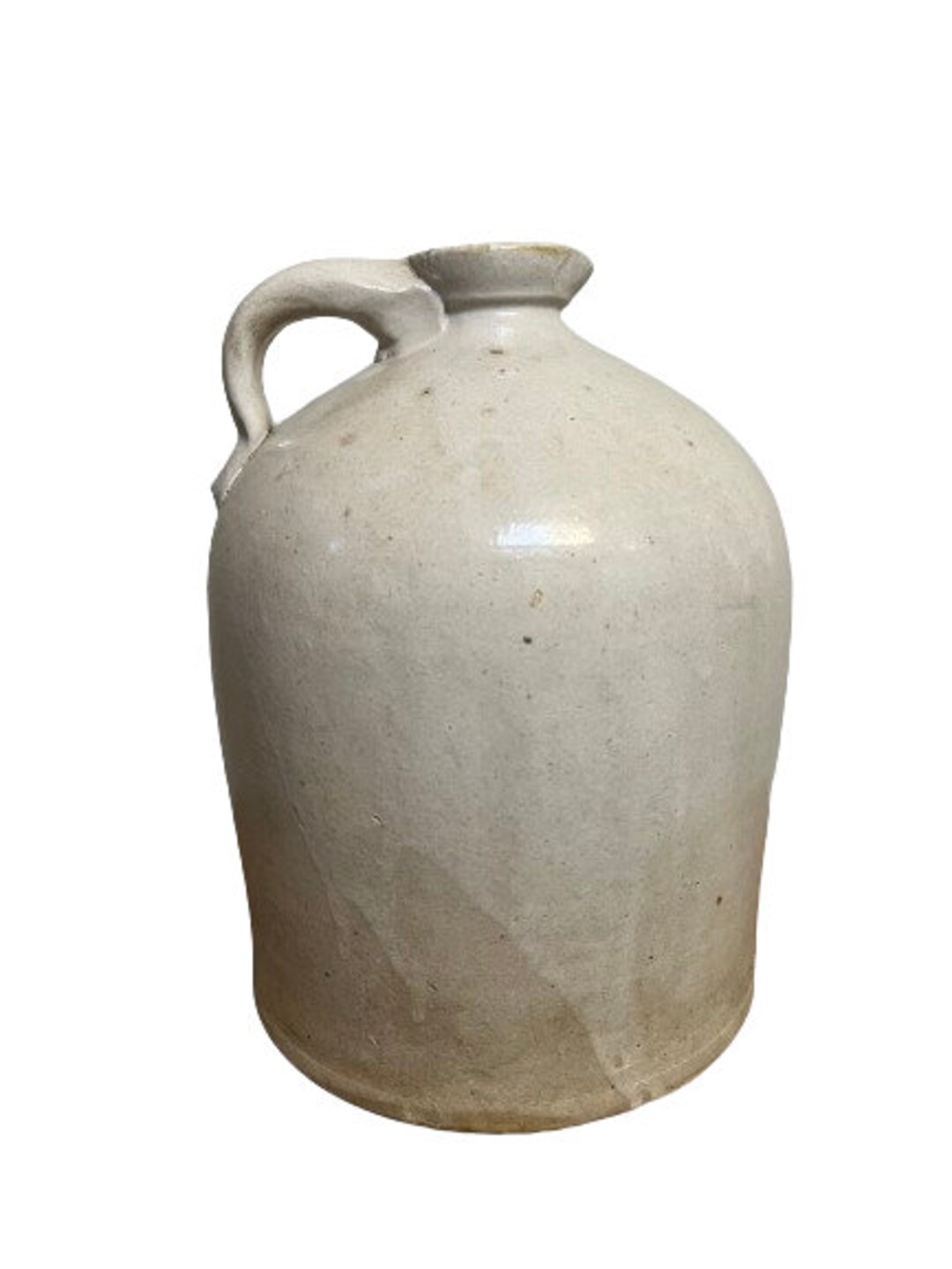 Antique Jug With Handle Vintage Stoneware Farmhouse Decor Primitive ...
