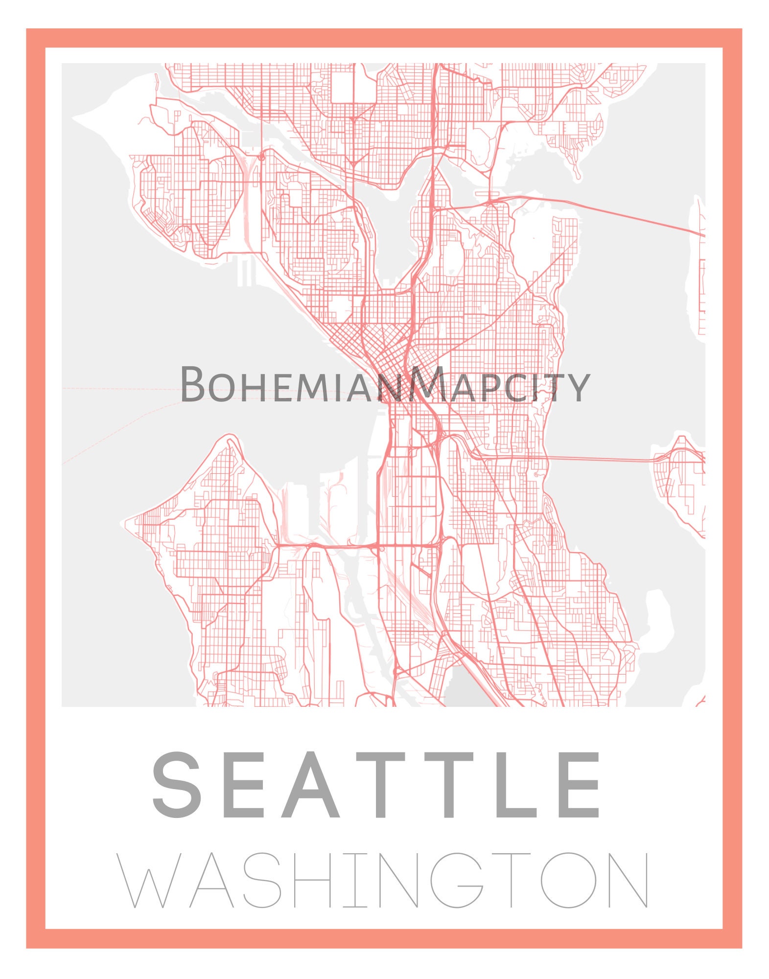 Custom Digital Map - Etsy