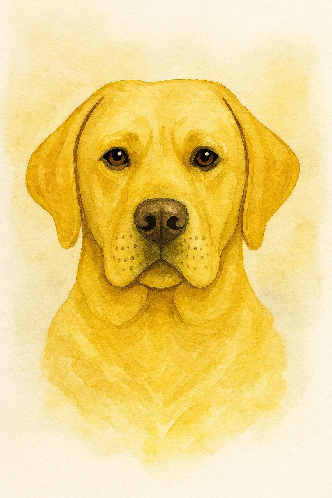 Yellow Lab | Watercolor Portrait | Digital Download | Dog Portrait - Etsy