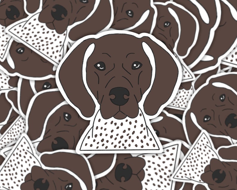 Sticker Magnet German Shorthaired Pointer Dog Sticker Waterproof Dog ...