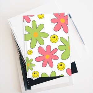 Flower and Smiley Face Journal | Flower Journal | Smiley Face Journal ...
