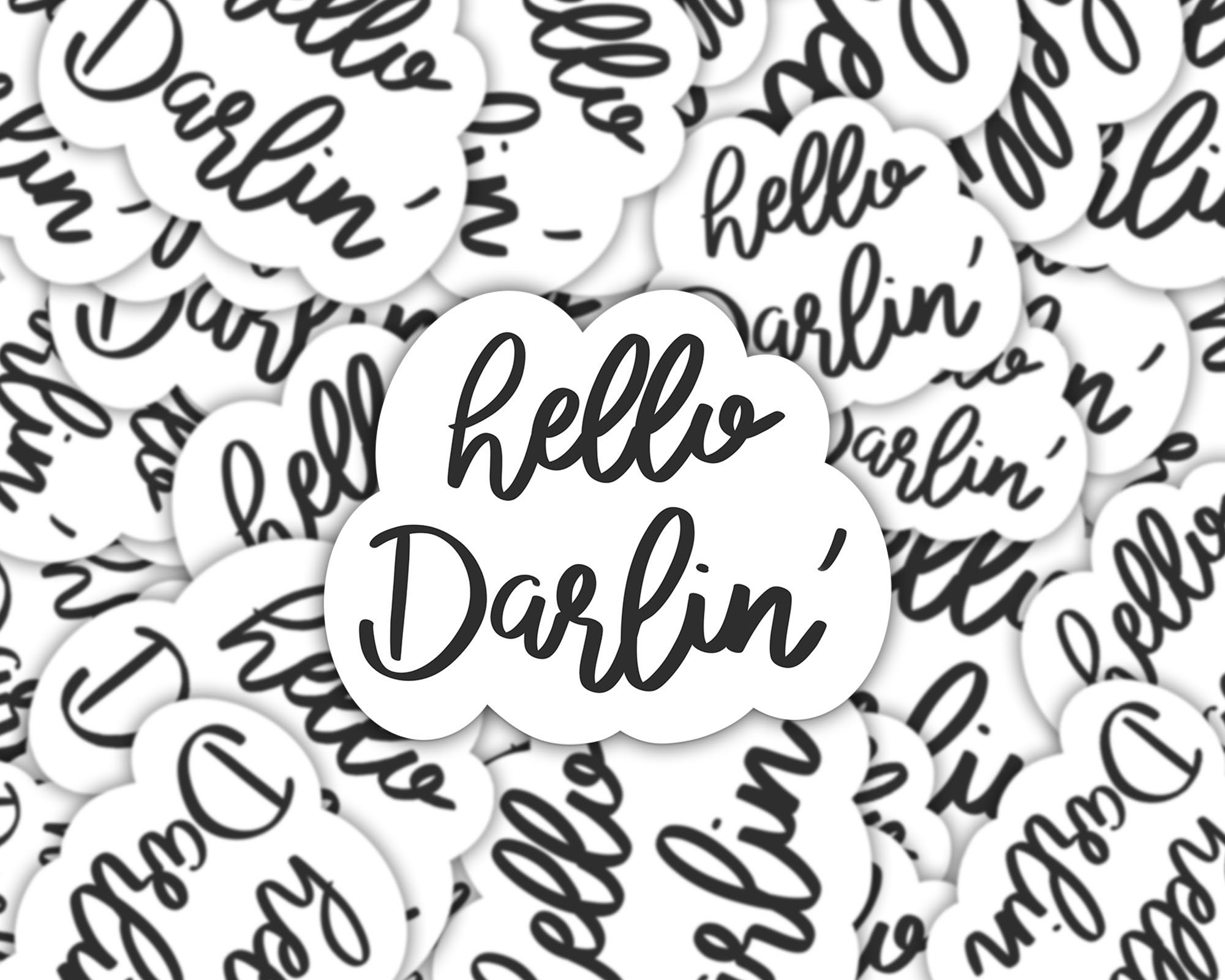 Sticker Magnet Hello Darlin Sticker Country Slang Cute Sticker Country ...