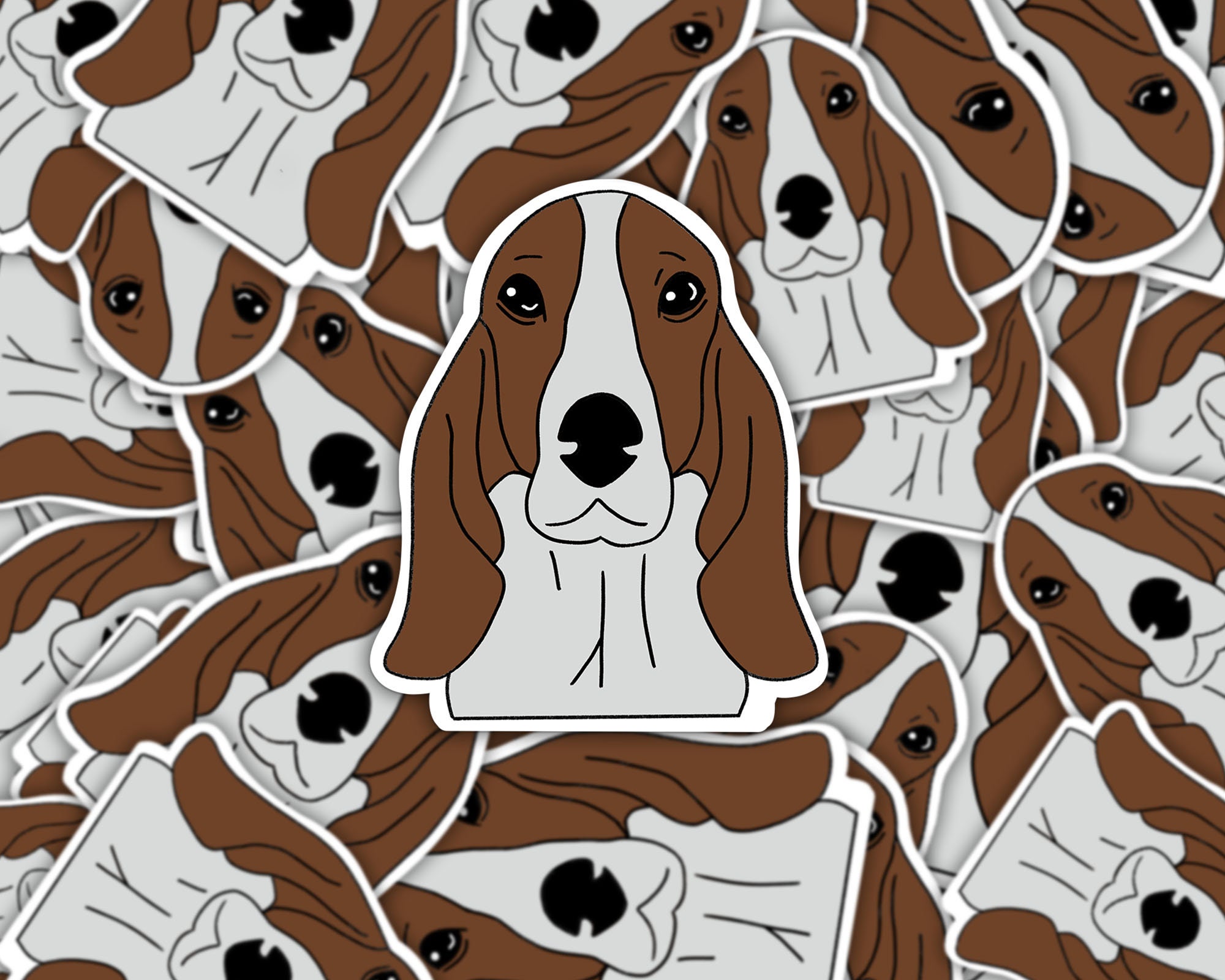 Sticker Magnet Basset Hound Dog Sticker Dog Sticker - Etsy