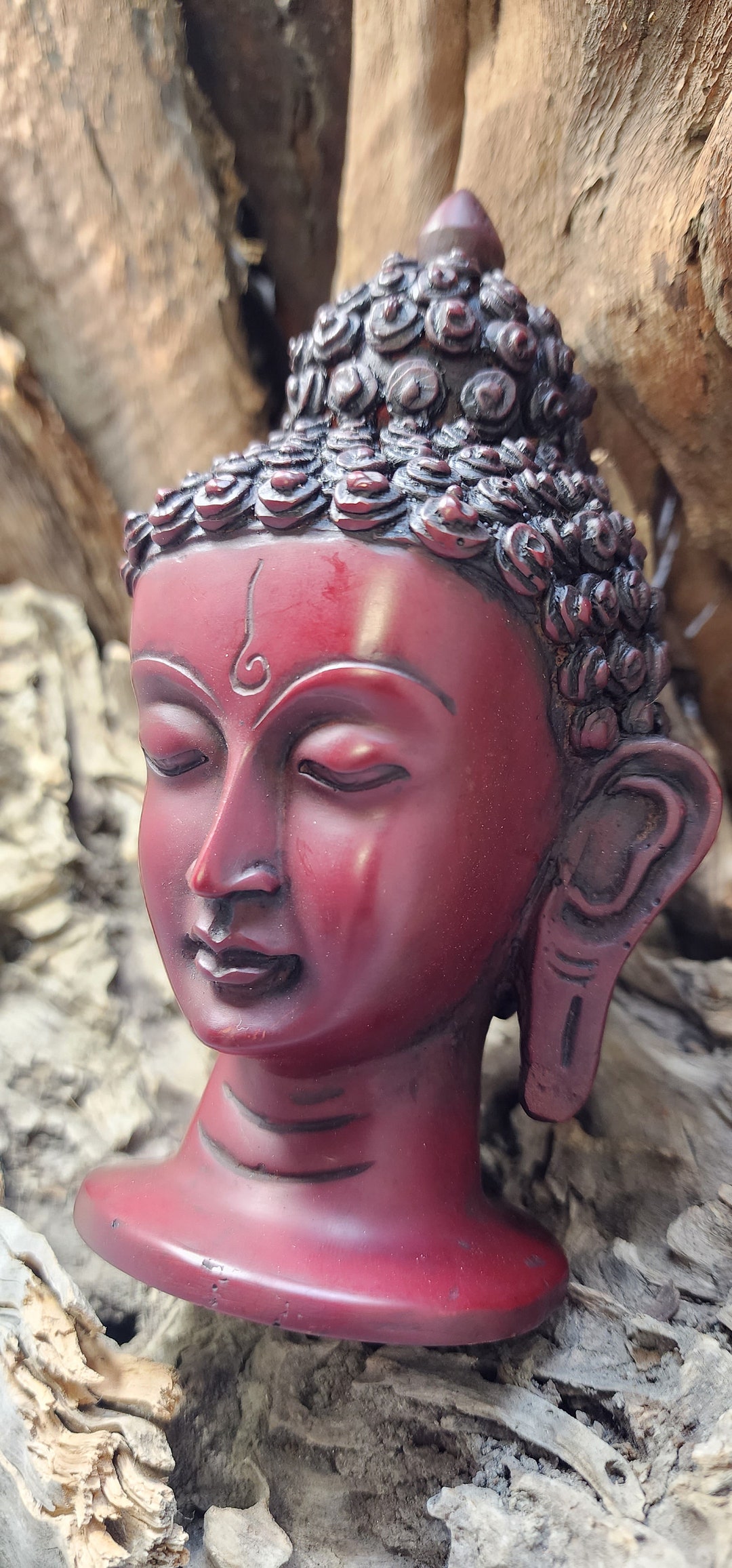 Meditating Buddha Head in Two Sizes - Etsy