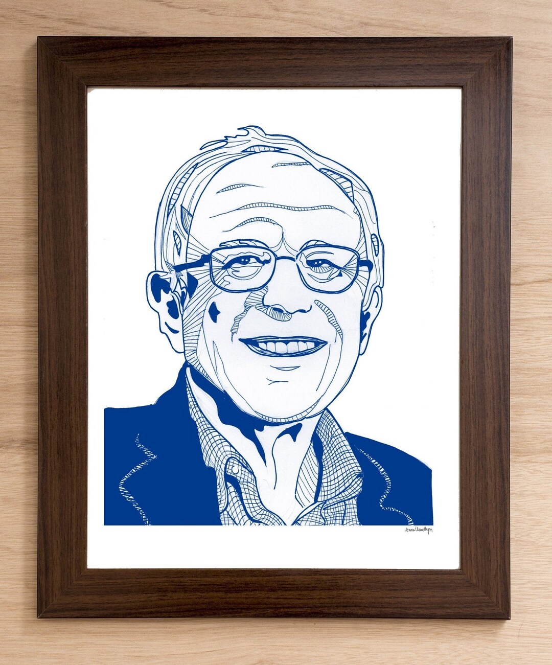 Bernie Sanders Hand Drawn Art Print, 8x10 or 5x7, Black and White or ...
