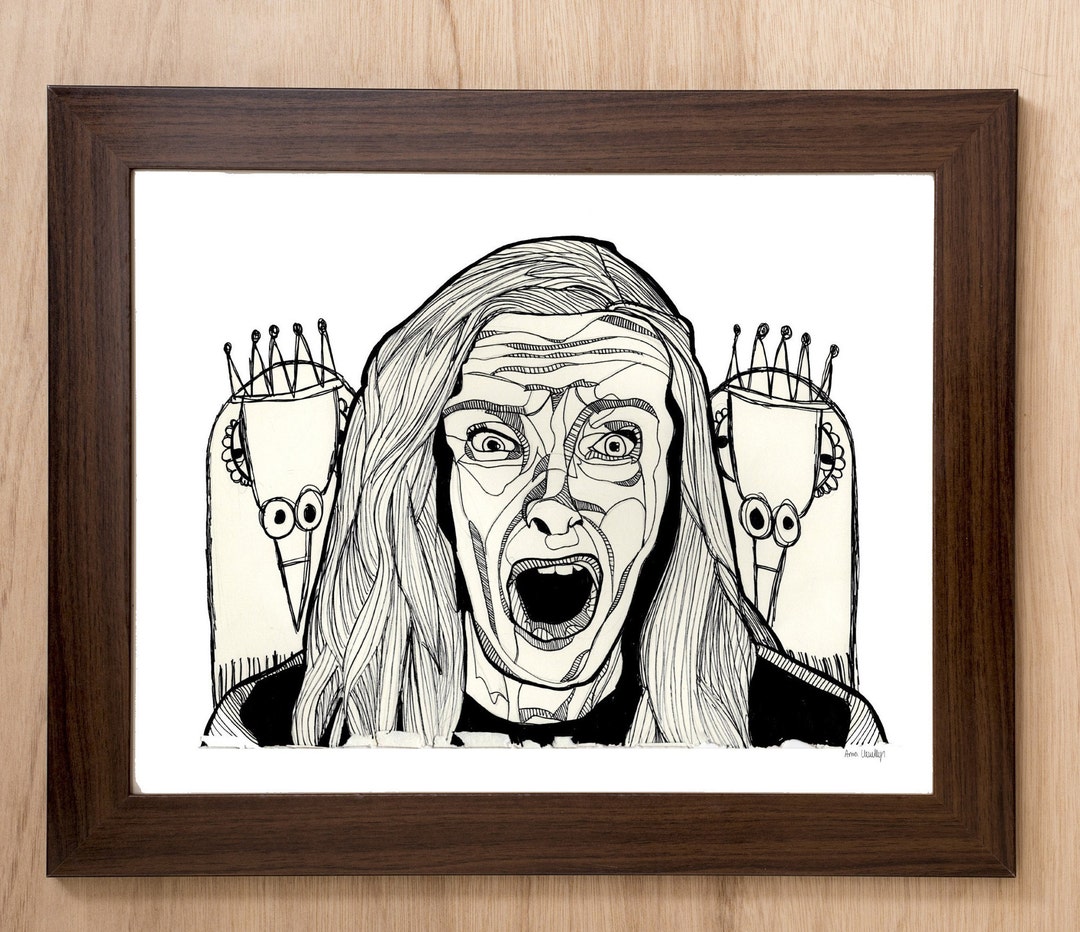 Hereditary- Hand Drawn Art Print, 8x10 or 5x7, Black and White or ...
