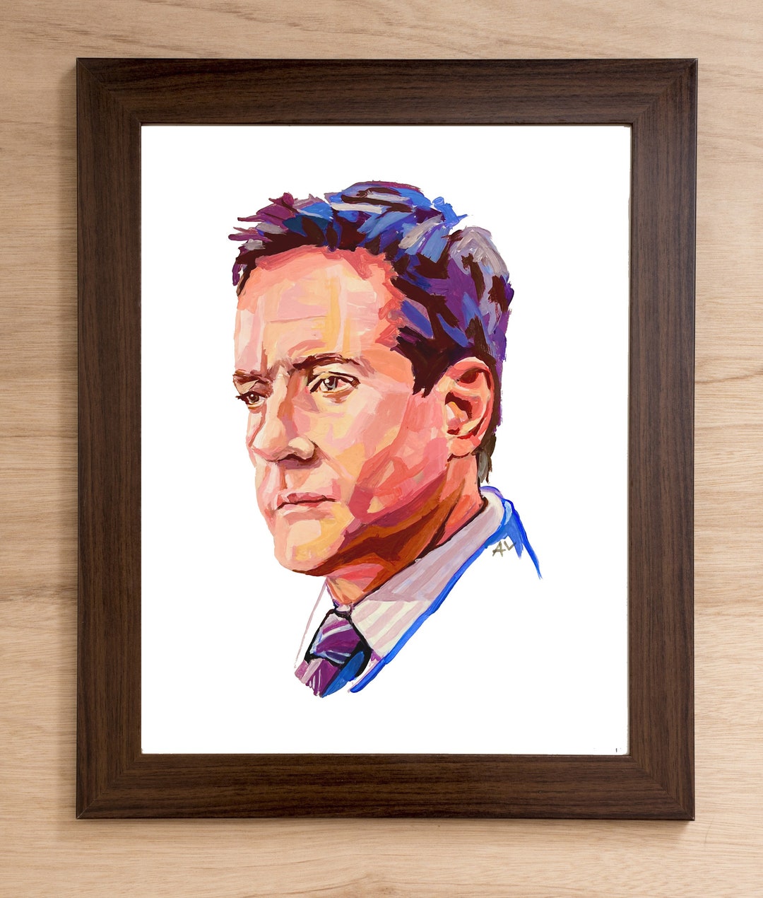 Tom Wambsgans- Hand-painted Succession Print - Etsy