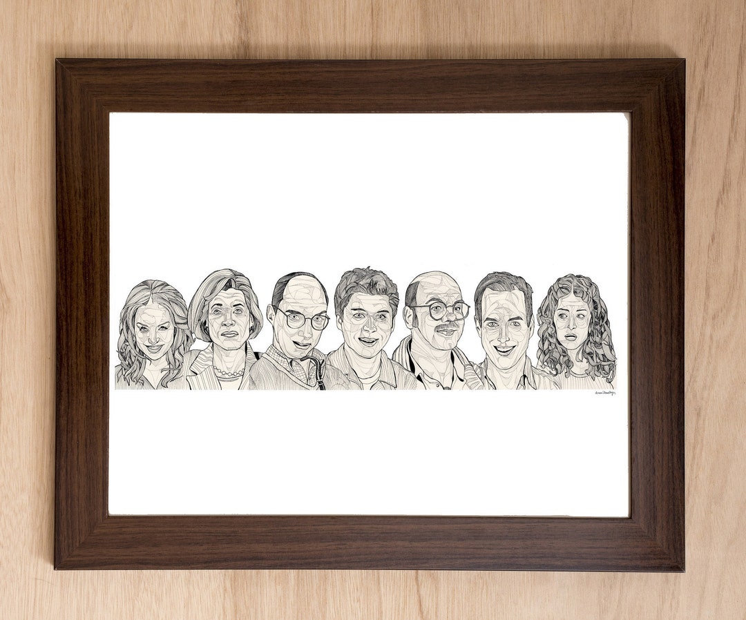 The Bluths Hand Drawn Arrested Development Art Print, 8x10, Orange or ...