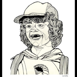 Dustin Hand Drawn Stranger Things Art Print 8x10 or 5x7 - Etsy