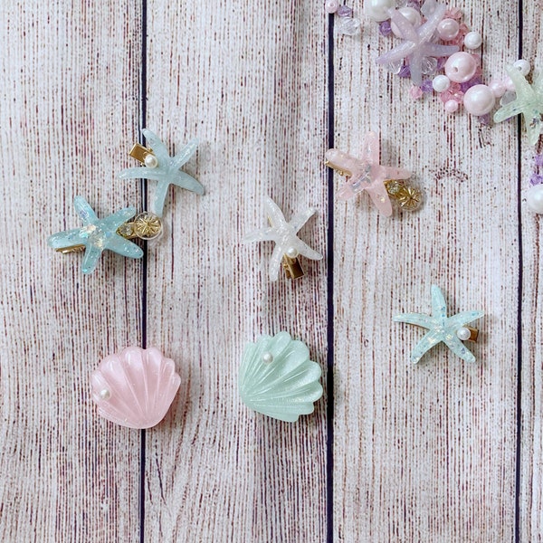 Sea Shell Hair Clips - Etsy