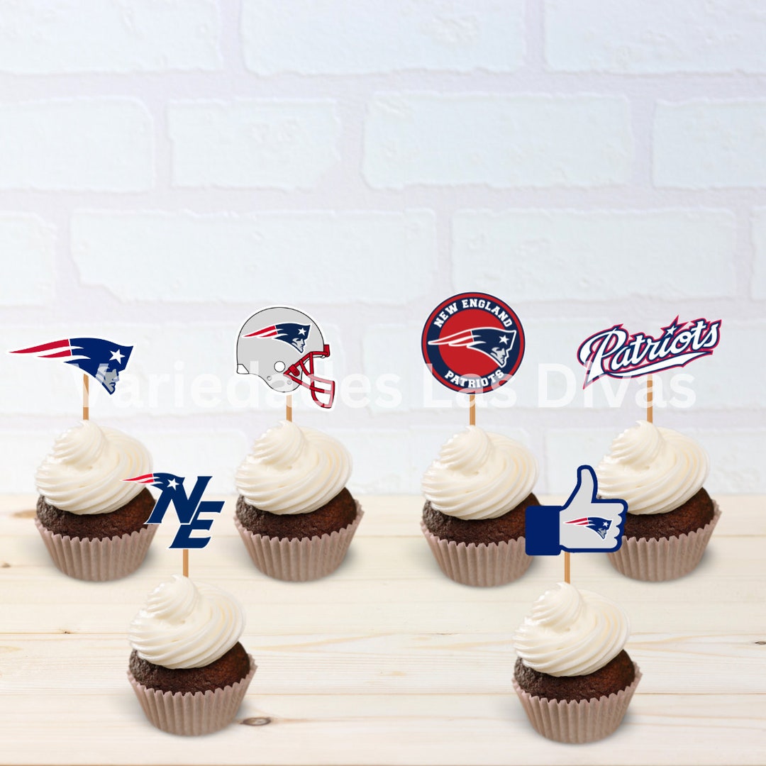 New England Patriots Cupcake Toppers 12pc NFL Party Decor - Etsy