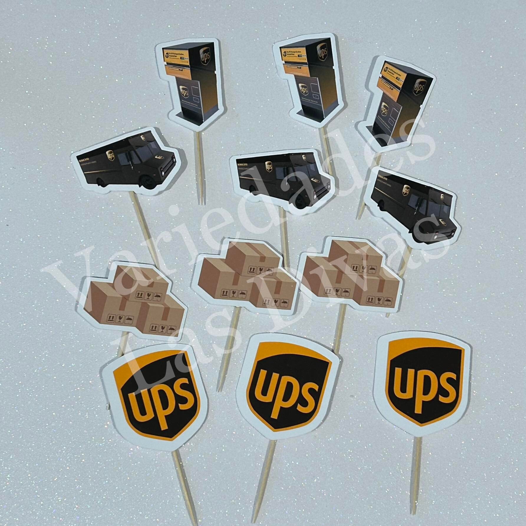 UPS Cupcake Toppers 12pc UPS Retirement Cupcake Toppers Cake - Etsy