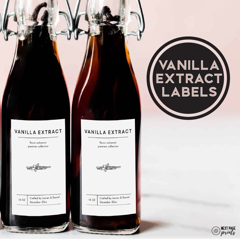 Vanilla Extract Labels - Etsy