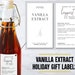 Modern Vanilla Extract Holiday Gift Labels • Rectangle Custom Label ...