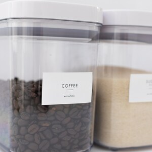 Modern Pantry Food Labels • Customizable • Circle Square or Rectangle ...