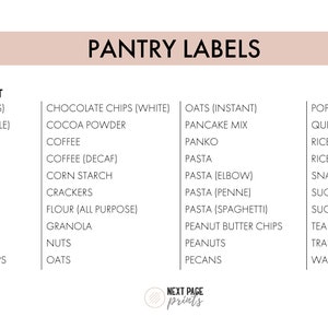 Modern Rectangle Pantry Food Labels • Customizable • Wide Label ...