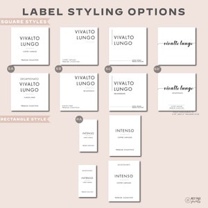 Nespresso Coffee Pods Capsules Labels • Customizable • Square Rectangle ...