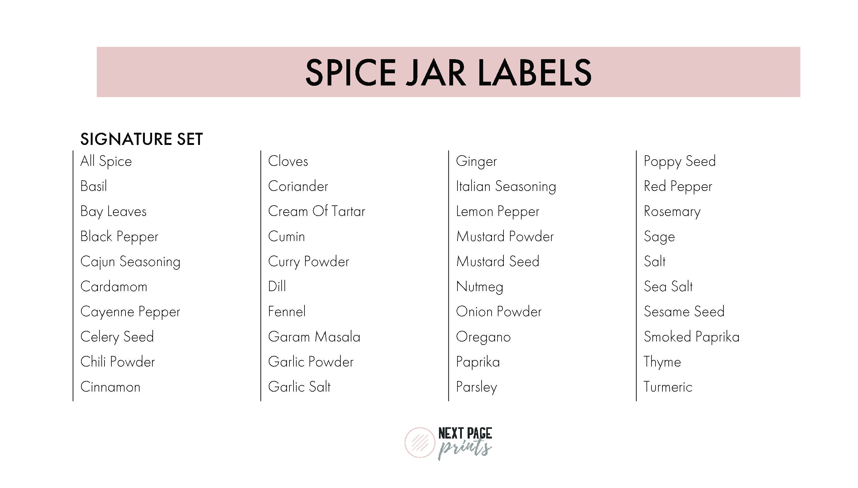 Modern Rectangle Spice Jar Labels • Customization • 1.25" X 2.25 ...