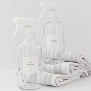 Set: 12 Modern Household Cleaner Organization Labels • Customization ...