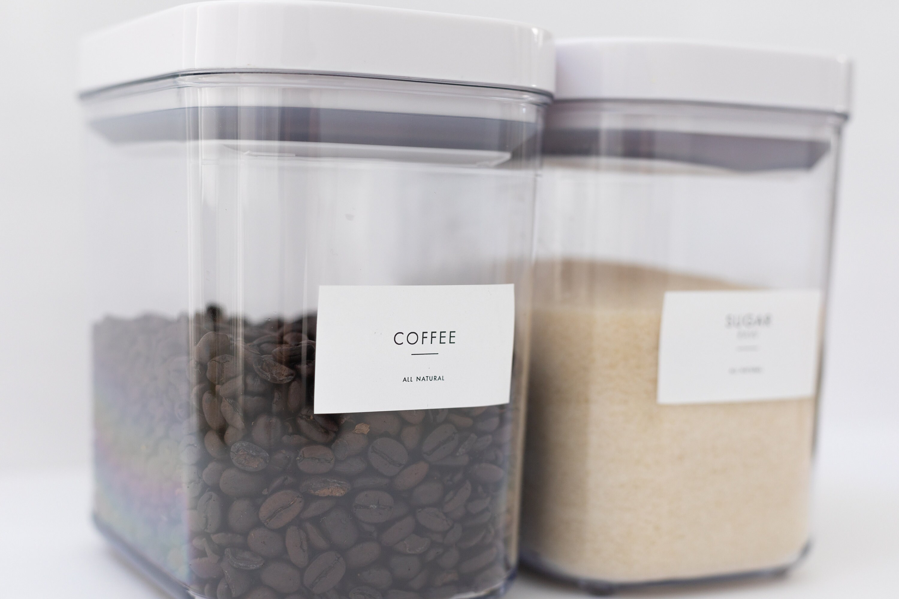 Modern Rectangle Pantry Food Labels • Customizable • Wide Label ...