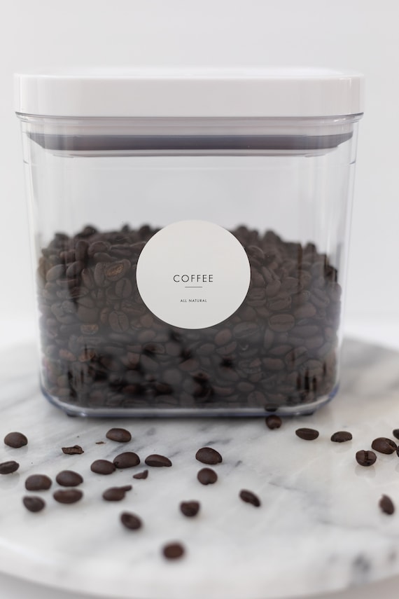 Modern Circle Pantry Food Labels Customizable Round - Etsy