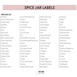 Modern Square Spice Jar Labels • Customizable • 1.8" X 1.8" Square ...