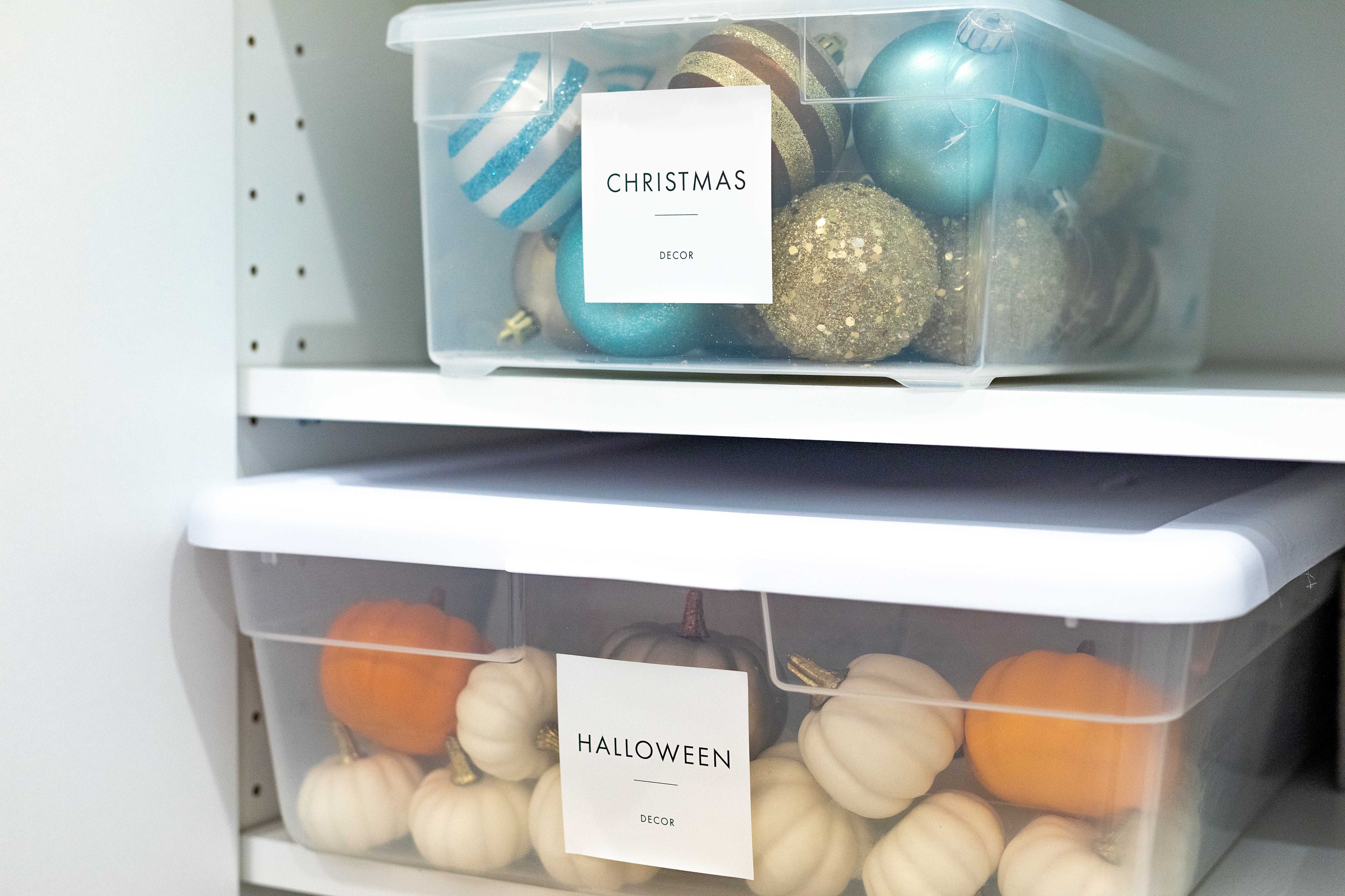 12 Square Modern Storage Seasonal Holiday Organization Labels - Etsy