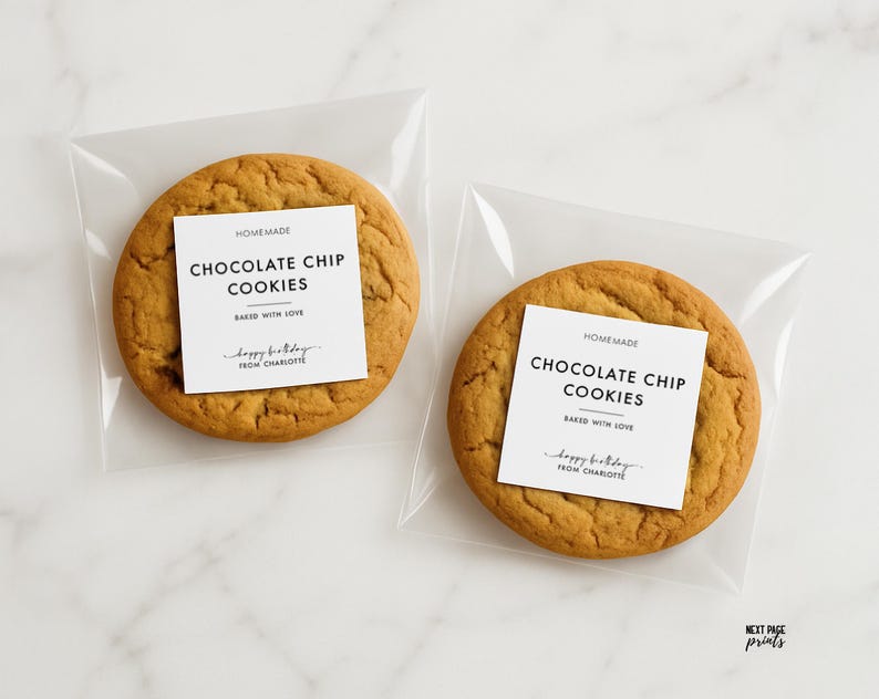 Personalized Cookie Baked Goods Stickers, Custom Homemade Cookie Labels ...