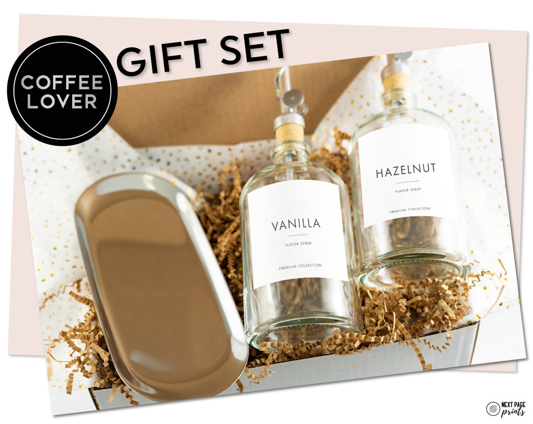 Coffee Lover Gift Box Set • Coffee Enthusiast Gift Basket • Silver ...