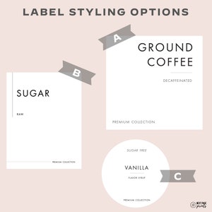 Coffee Tea Cocoa Bar Station Labels • Coffee Flavor Syrup Labels • Home ...
