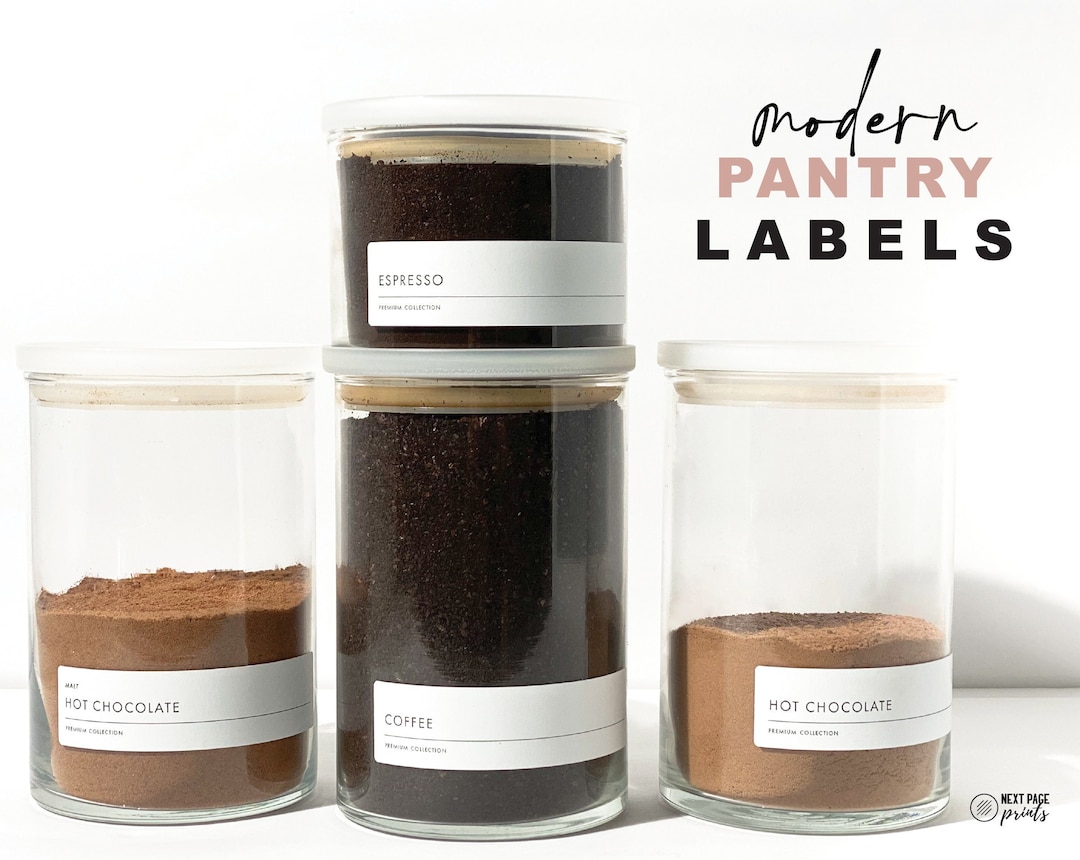 Modern Pantry Labels • Skinny, Thin, Narrow Labels • customizable ...